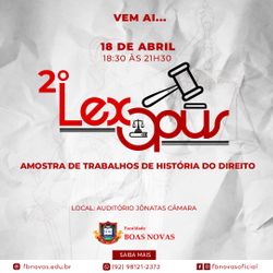 2° Lex Opus: Amostra de Trabalhos de História do Direito